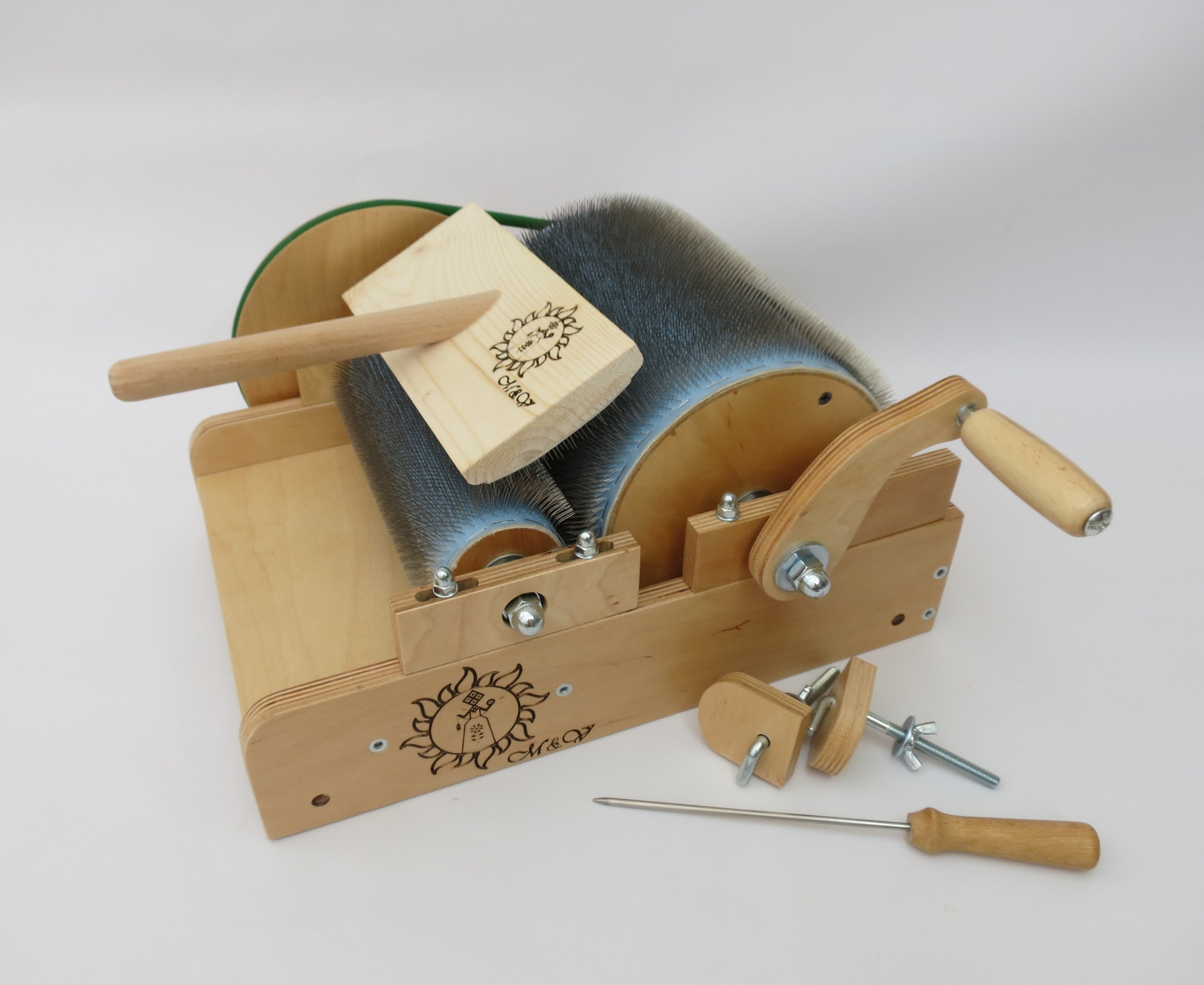 Wooden Drum Carder for wool - 72 TPI ( M&V )